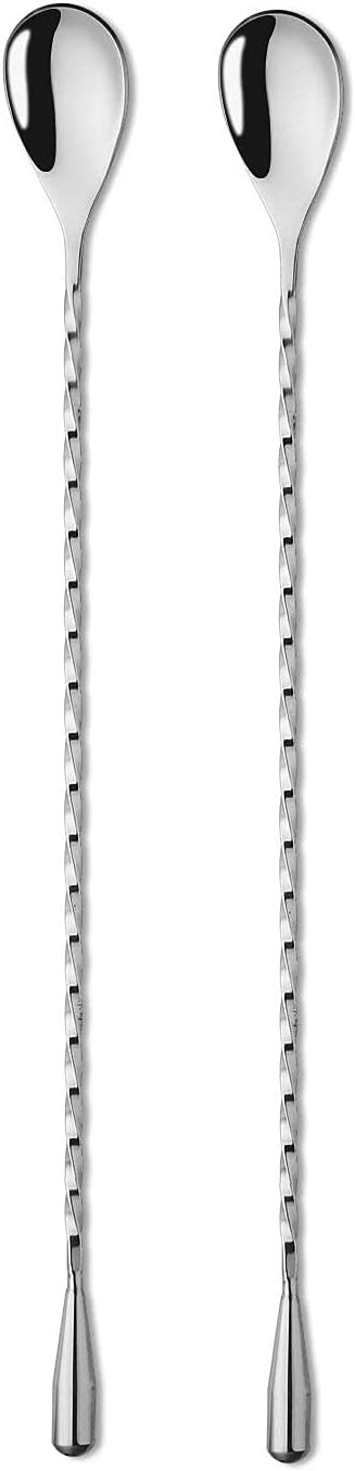 Amazon.com: 2 Pcs 12 Inch Bar Mixing Spoon Cocktail Spoon Stainless ...