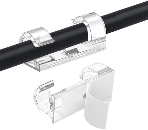 VIPMOON 80 Pack Cable Clips, Strong Clear Self Adhesive Cable Clips ...