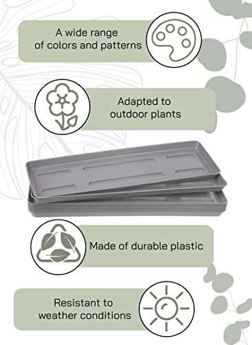 Home Garden Ornaments Plant Pot Saucers 46cm Terracotta Set of 5 Plant ...