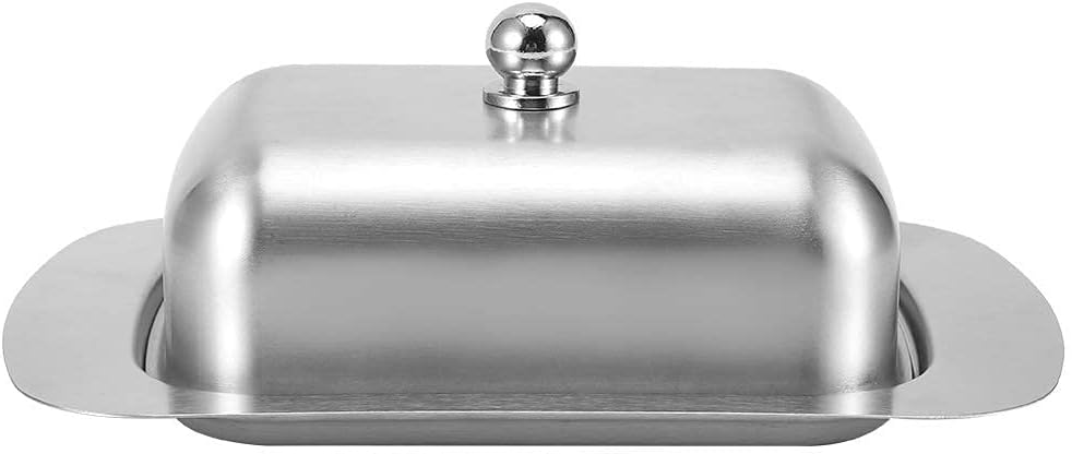 Amazon.com | Norpro Stainless Steel Double Covered Butter Dish: Butter ...
