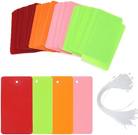 Honbay 120PCS Waterproof Plastic Shipping Tags with Ties Durable ...