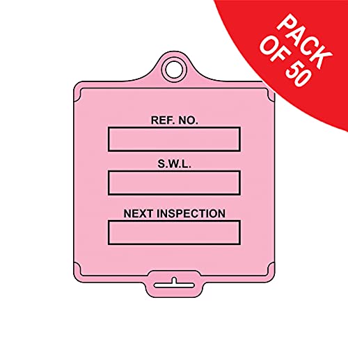 ‘AssetTag Flex Safe Working Load’ Tag, Medium, Pink (Pack of 50) – BigaMart
