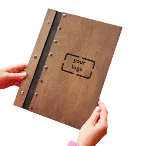 Amazon.com: Wood restaurant menu, Custom size menu cover, Engraved menu ...