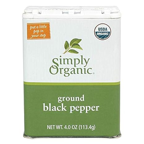 Amazon.com : Simply Organic Black Pepper, Certified Organic | 4 oz ...