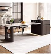 Amazon.com: High QLO Kitchen Island - Kitchen Island with Extendable ...