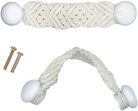 LLHDKF 2 Pack Bohemian Style Rope Knobs Door Handle Rope Knot Cabinet ...