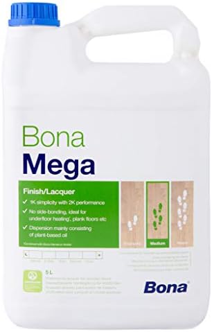 Bona Mega One Silk Matt 1L Wood Floor Lacquer Varnish Wood Finish Non ...