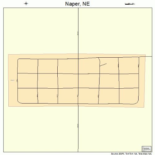 Amazon.com: Large Street & Road Map of Naper, Nebraska NE - Printed ...