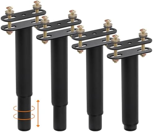 Amazon.com: Elsjoy 4 Pack Adjustable Height Bed Frame Legs, 7.5"-13 ...