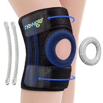 Amazon.com: NEWGO Knee Brace with Side Spring Stabilizers & Patella ...
