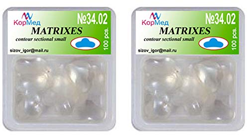 34.02 Dental Transparent Clear sectional Contoured Matrices (2 pack ...