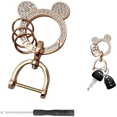 Amazon.com: Sylvil 2PCS Bling Car Keychain, Crystal Diamond Key Fob ...