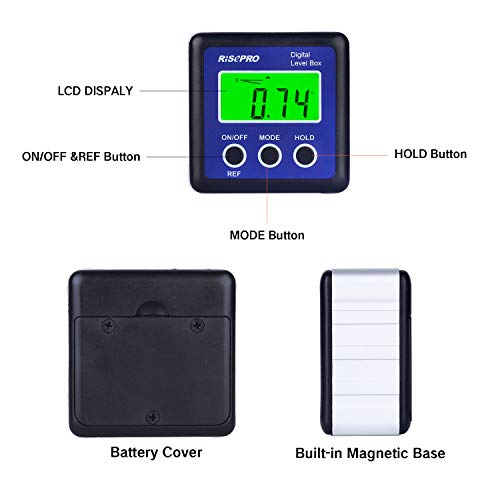 Snapklik.com : RISEPRO Digital Level Box Angle Gauge Protractor ...