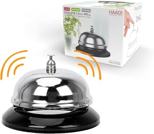 Reception Call Bell Stainless Steel Hand Held Desk Service Bell ...