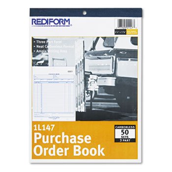 Amazon.com: Purchase Order Book, Bottom Punch, Letter, Three-Part ...