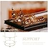 Amazon.com: HOMSFOU Tiara Crown Display Stand,Crown Necklace Three-tier ...