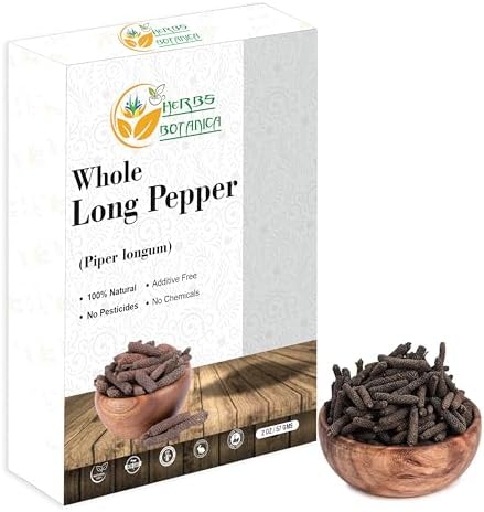 Amazon.com : Herbs Botanica Long Pepper Whole – Premium Indian Long ...