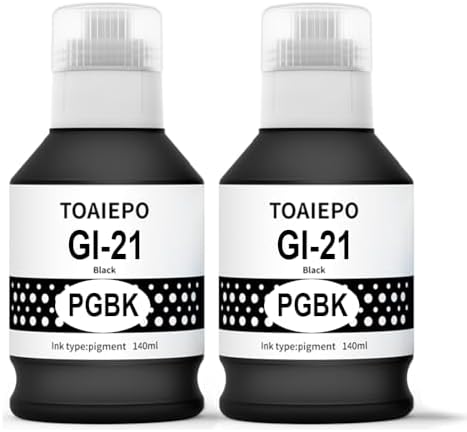 Amazon.com: TOAIEPO GI-21 PGBK Ink for Canon g3270 Ink Refill for Canon ...