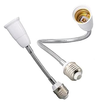 Light Socket Extender, E27 Flexible Gooseneck Extension Adaptor ...
