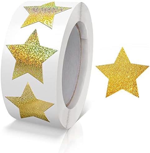 BOZILY 500Pcs Gold Star Stickers for Kids - 1 Inch Self-Adhesive ...