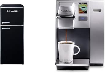 Amazon.com: Galanz GLR46TBKER Retro Compact Refrigerator with Freezer Mini Fridge with Dual Door ...