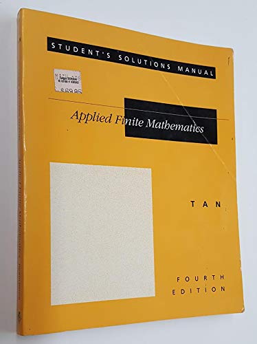 Applied Finite Mathematics: Tan, S. T.: 9780534935146: Amazon.com: Books
