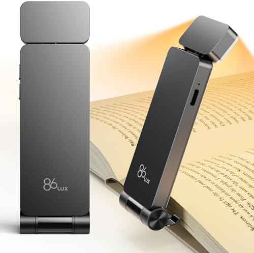 OPAUL USB Rechargeable Book Light, Clip-on LED Bookmark Reading Light ...