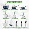 Amazon.com: NutriChef 14-Piece Navy Blue Cookware Set - Durable Non ...