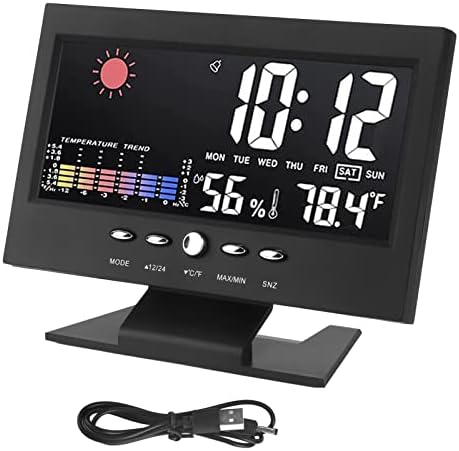 Amazon.com: Weather Station Clock Wireless Indoor Outdoor Thermometer ...