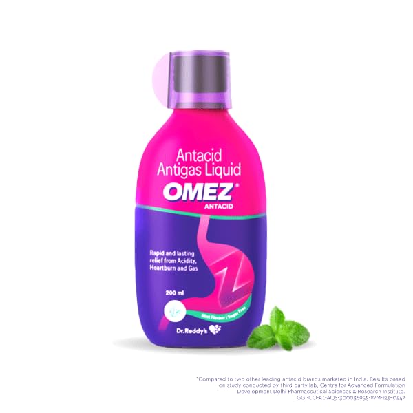 Omez Antacid - 200ml (Mint, Sugar Free) Pack of 2 : Amazon.in: Health ...