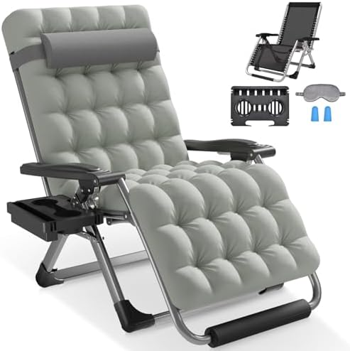 Amazon.com : ZENPETIO Oversized Zero Gravity Chair, 33In XXL Zero ...