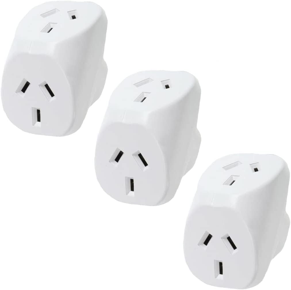 Sas Electrical® 3PCE Triangular Double Adaptor with Surge Protection ...