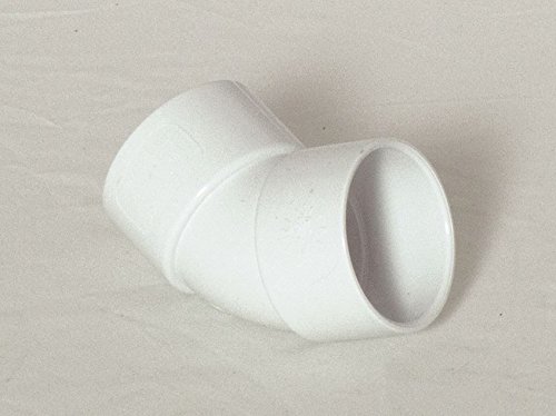 Solvent Weld White 40mm (43mm) Waste Pipe 45 Degree Bend – Pack of 10 ...