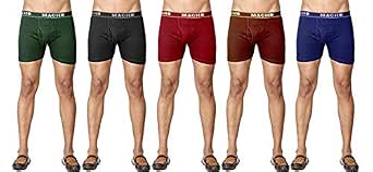 Buy Macho Men's Cotton Long Trunk/Underwear (Multicolour, L) - Pack of ...