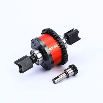Amazon.com: RCAWD Hard Steel Front Rear Diff Set Spiral Cut 43T,10T 10K ...