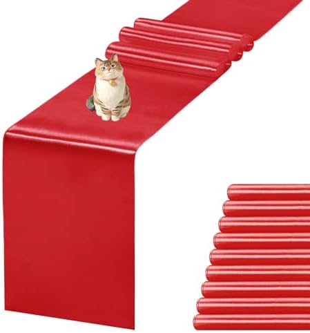 Amazon.com: Horbaunal 6 Pack Satin Runners 12 x 72 Inch Bright Silky ...