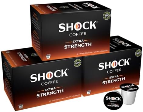 Amazon.com : Shock Coffee Naturally Bold | Extra High Caffeine Strong ...