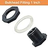 Suiwotin 2pcs NPT1 PVC Bulkhead Fitting, 1 Inch Plastic Water Tank ...