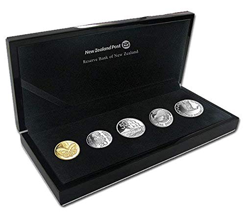 NZ 2012 Silver Proof Coin Set - 10c To $2 [With Gold 10c] Uncirculated ...