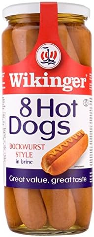 Wikinger 8 Hot Dogs Bockwurst Style in Brine 1030g (Pack of 6 x 1030g ...