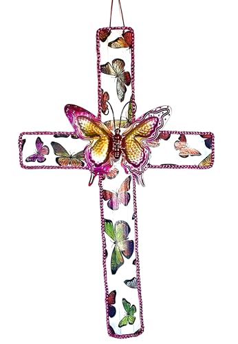 Amazon.com: SPRING BUTTERFLY CROSS Wall Decor : Home & Kitchen