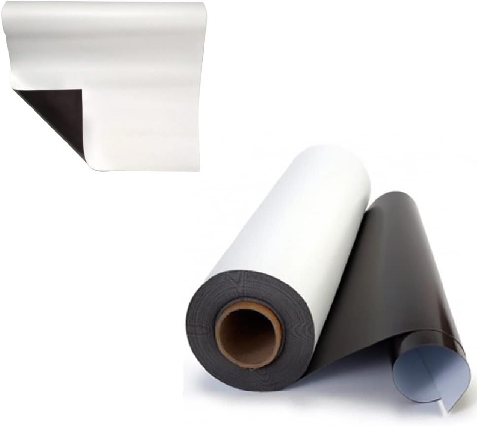 Magnetic Sheet Rolls - Large 1m x 1m Sheet - Matt White 0.85mm Vehicle ...