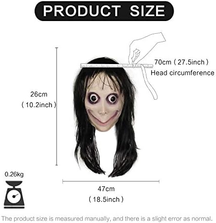 Amazon.com: Cosmask Halloween MOMO Mask Scary adult Handmade latex full ...