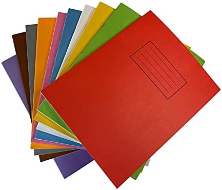 Silvine A4 Red Exercise Book, Lined With Margin - 80 Pages (Pack of 10 ...