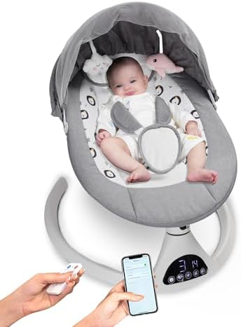 Amazon.com : LAREX Baby Swings to Toddler-Electric Infant Swing with ...