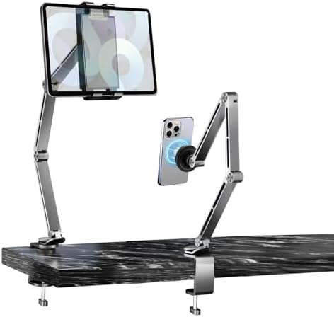 Amazon.com: Tablet Stand Holder, Adjustable Foldable Tablet Arm iPad ...
