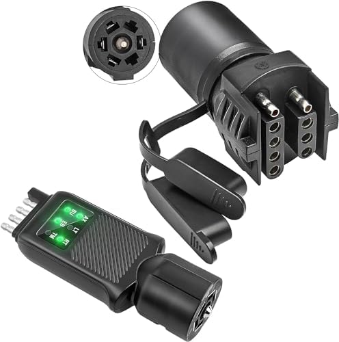 Amazon.com: Oyviny 7 Pin Round to 4 Pin and 5 Pin Flat Blade Trailer ...