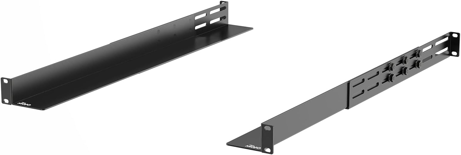 Tecmojo Universal 1U Rack Mount Rail,4-Post Fully Server Rack Shelf ...
