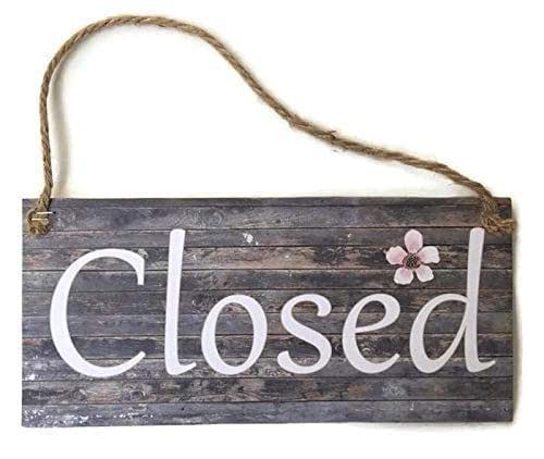 Amazon.com: Reversible Open Closed Business Sign, Pretty Boutique Open ...