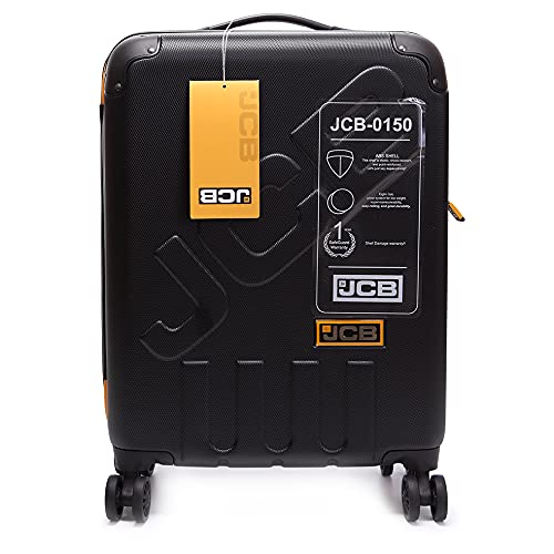 JCB - Luggage Trolley, Black, 20 Inch, Hard Case, ABS Plastic, Water ...